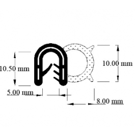 DX 85 EPDM/Steel Rib Side Seal